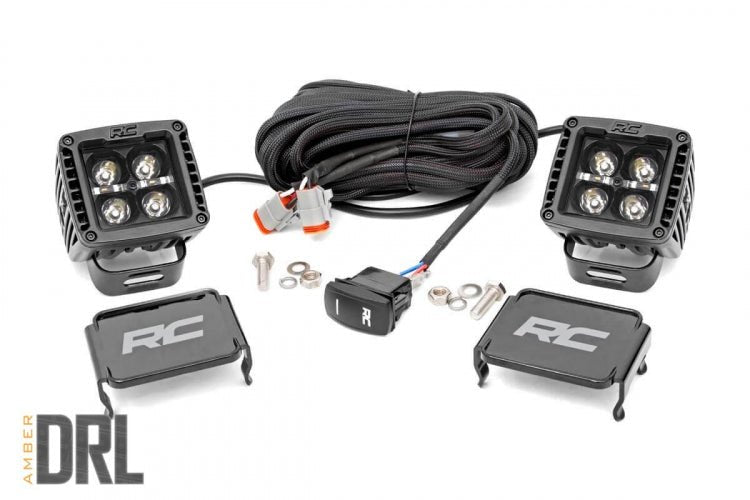 3 Inch Cube Black Series LED lights w/ DRL — Goliath Off Road